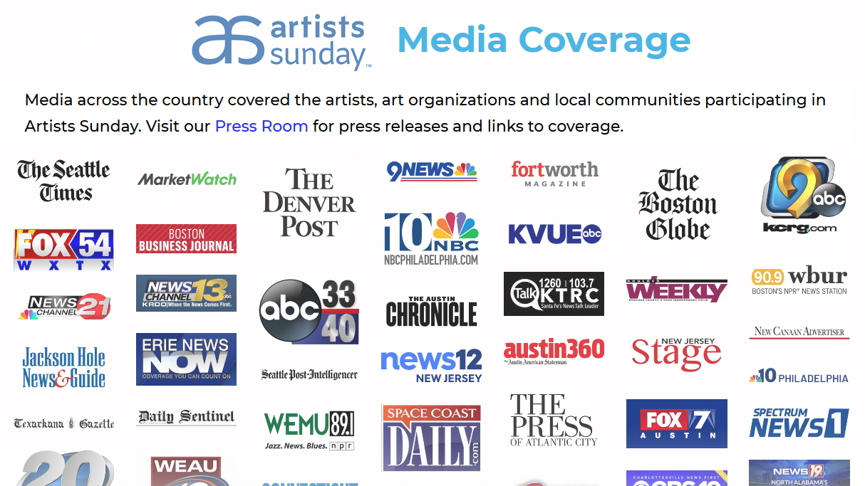 Media and Press Coverage 2020 - Artists Sunday